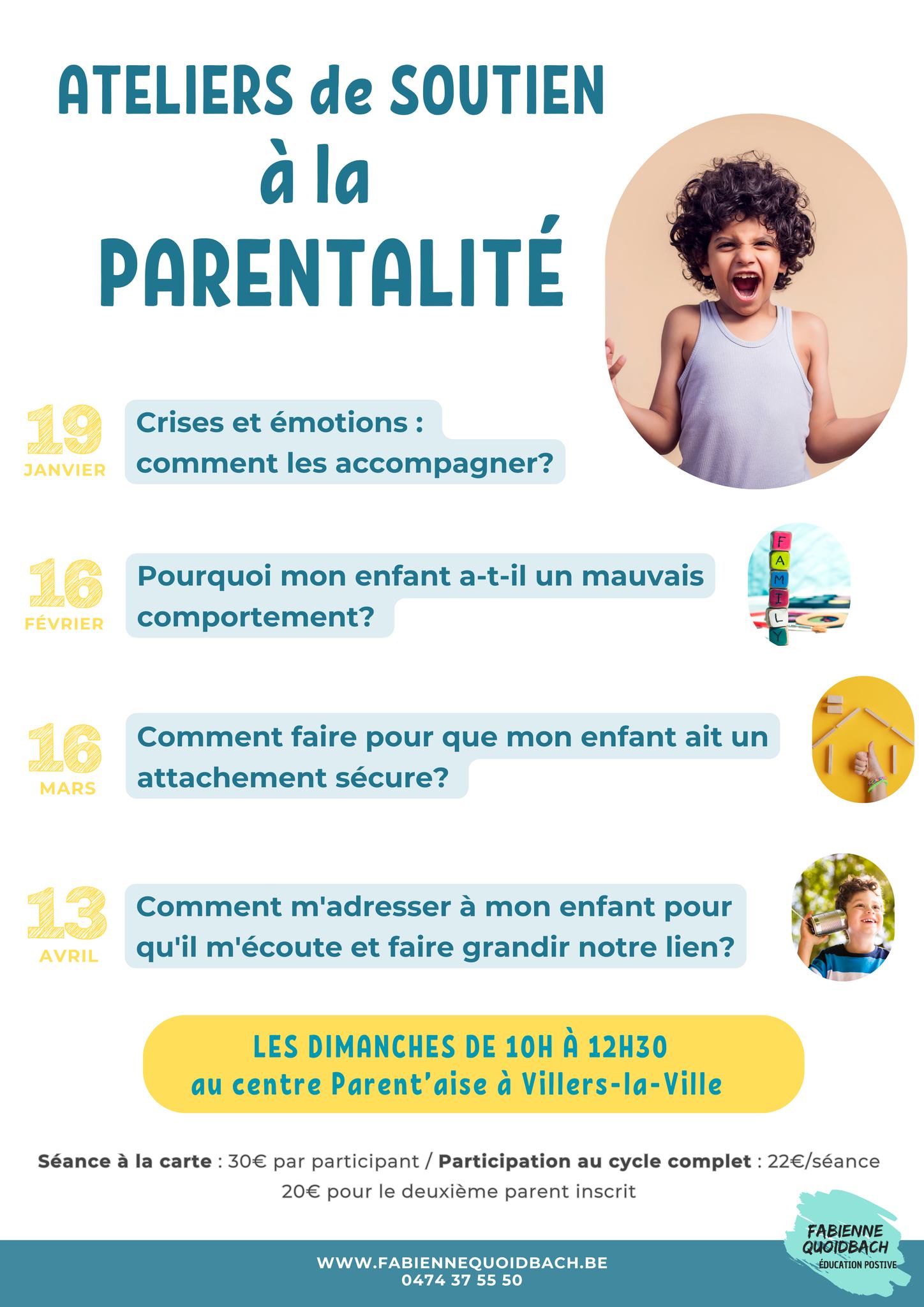 Programme Janvier 2025 et NOUVEAUX STAGES – Parent'Aise